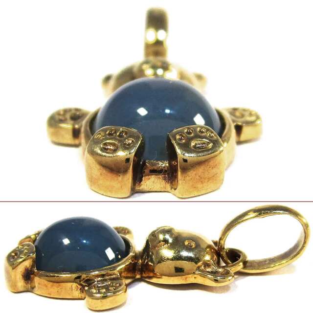 レディースペンダント クマモチーフ（色石） 750YG W17*H30.3mm(バチカン穴4*5.5mm) - TAK2300940 質屋 ...