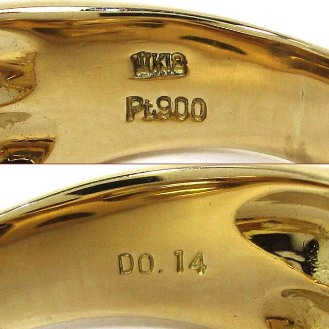 リング ダイヤモンド K18/Pt900 12号 - TAK2400547 質屋・サンヤネット