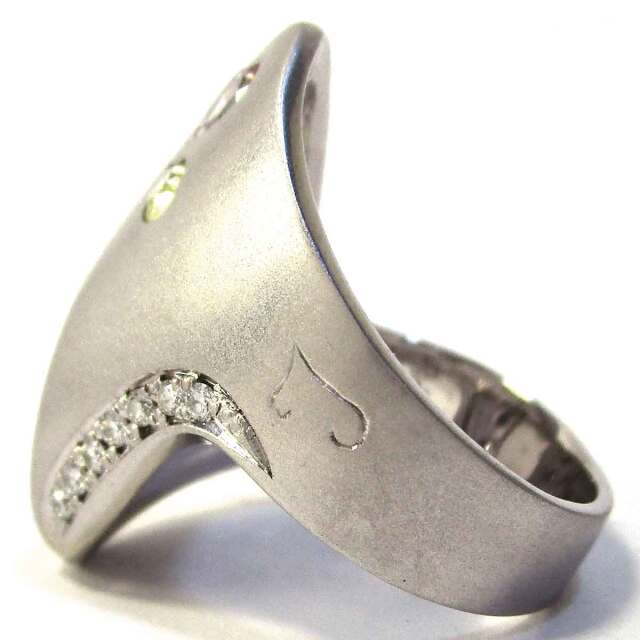 レディースリング ダイヤ/ブラウンダイヤ 750WG 13.5号 - TAN2400004 質屋・サンヤネット