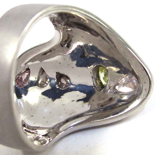 レディースリング ダイヤ/ブラウンダイヤ 750WG 13.5号 - TAN2400004 質屋・サンヤネット